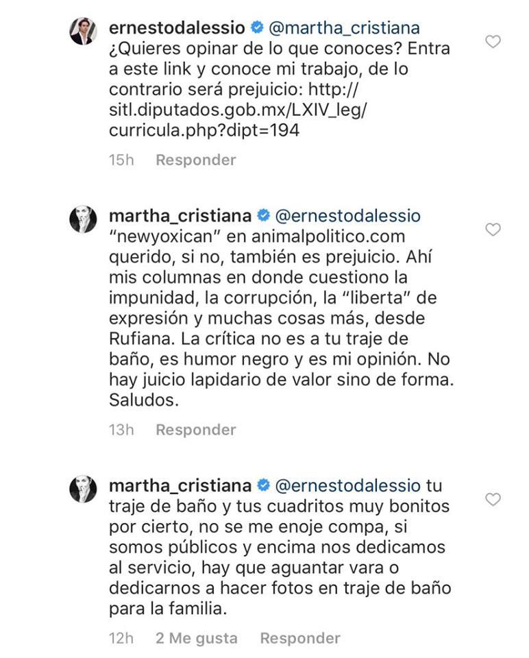 El pleito entre Martha Cristiana y Ernesto D´Alessio en las redes de CDG